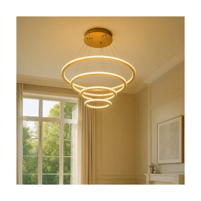 Elegant Gold LED Ceiling Light Fixture | Lamps.eg