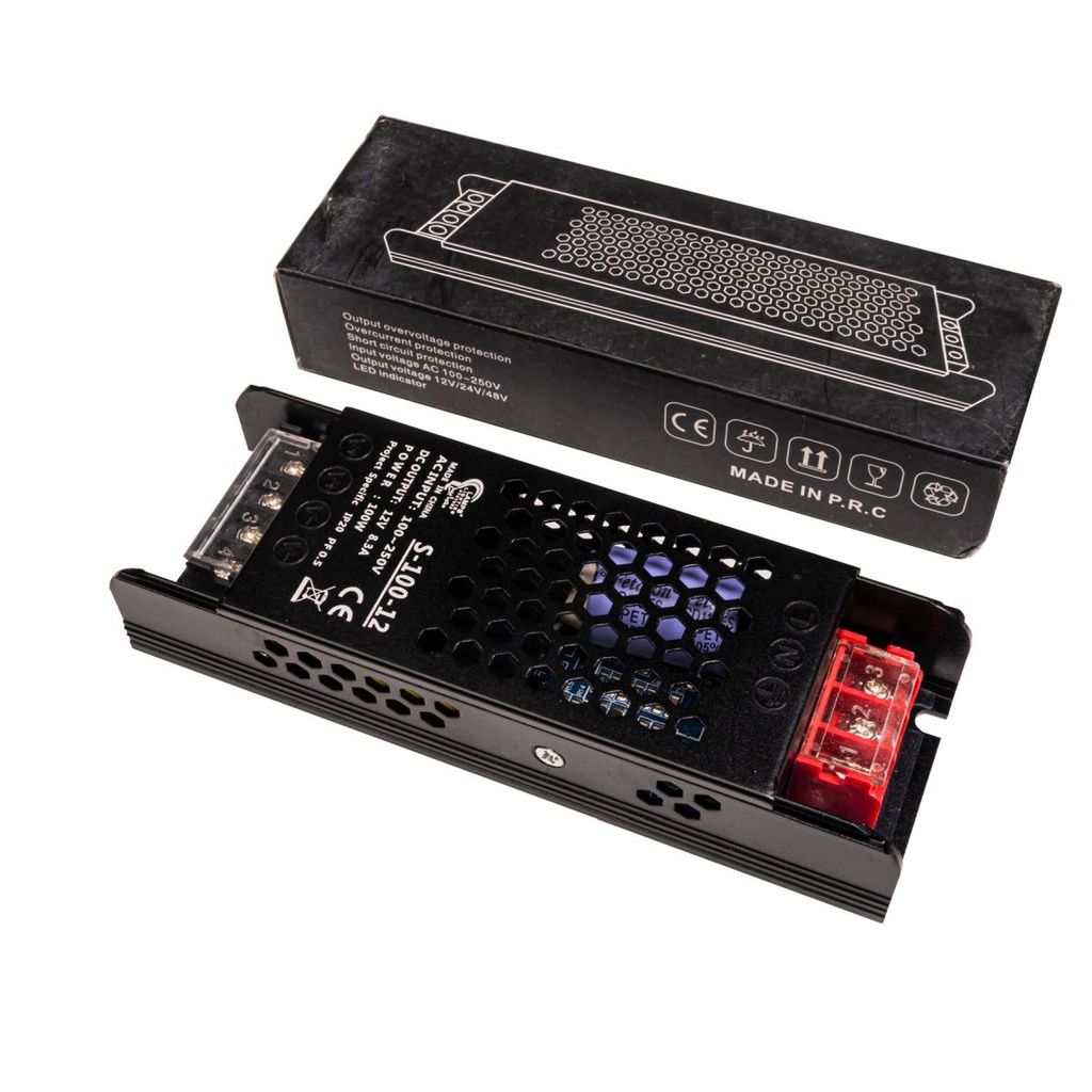 12V DC 100W LED Driver Power Supply | Lamps.eg