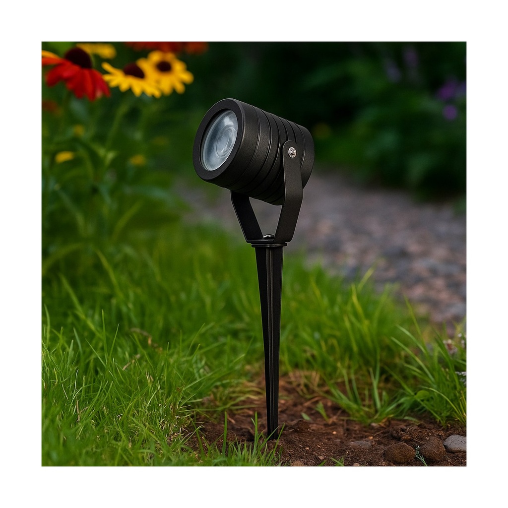 LM-2532 5W / 9W Black Aluminum Outdoor Spike Light | Lamps.eg
