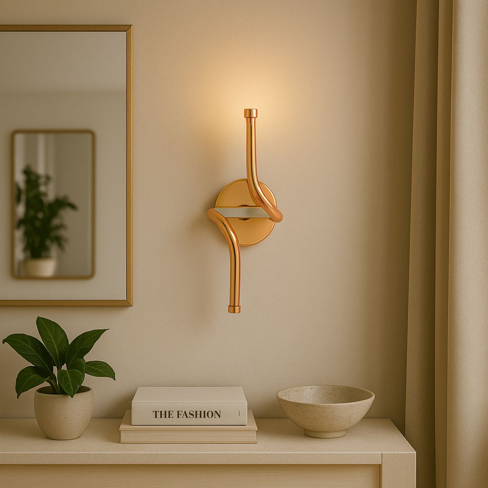 11W Wall Lamp - 3000K Warm Gold / Coffee / Chrome | Lamps.eg